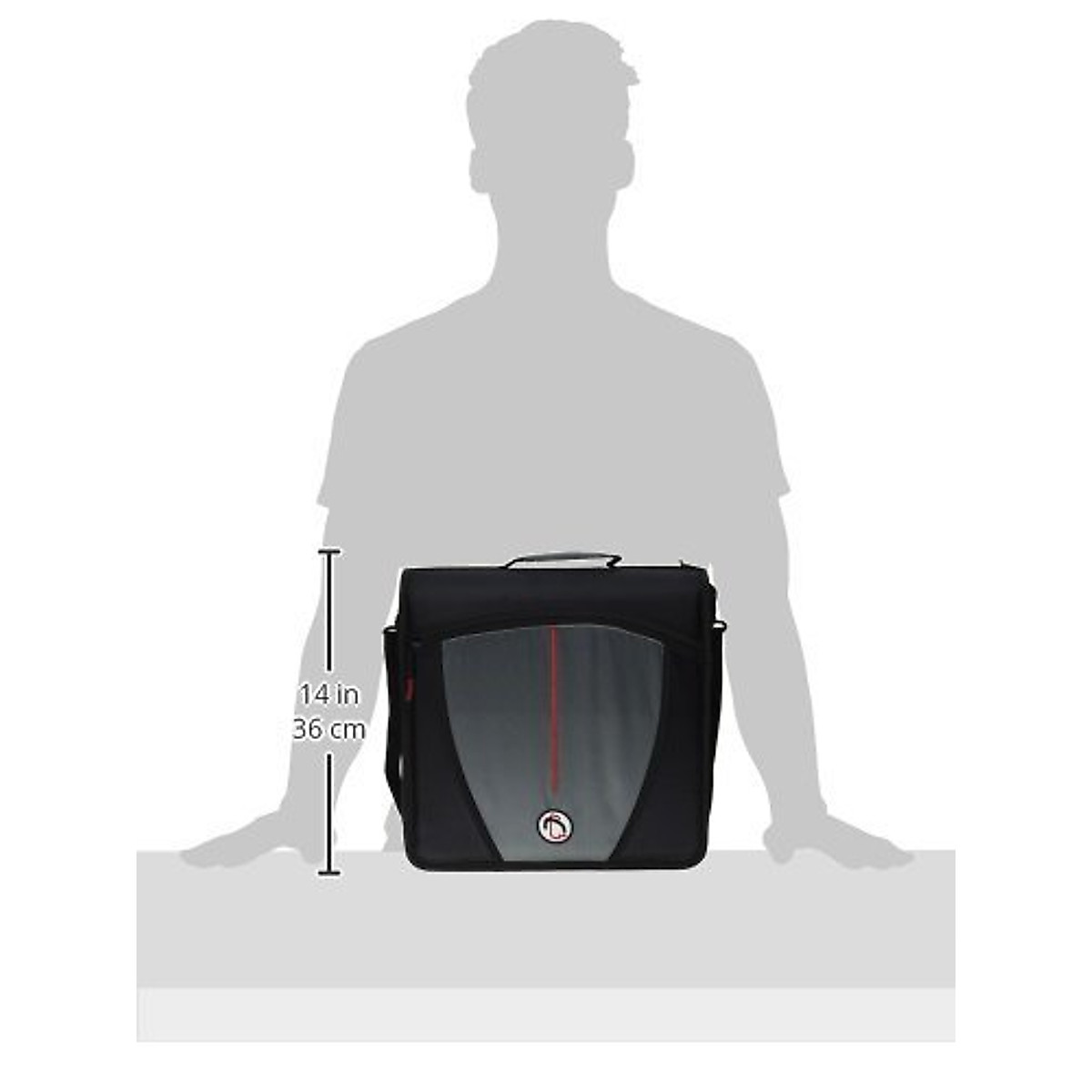 The Mighty Zip Tab 3-Ring Zipper Binder | Black (D-145)