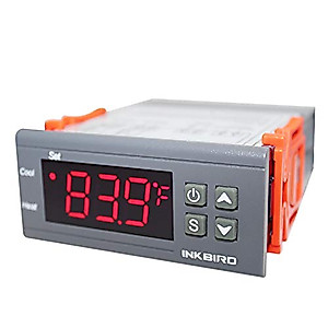 Inkbird All-Purpose Digital Temperature Controller Fahrenheit and Centigrade Thermostat with Sensor 2 Relays ITC-1000F for Refrigerator Fermenter