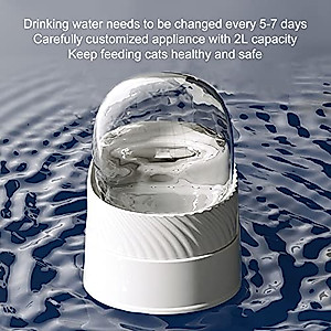 WERTSW Automatic Dog Cat Feeder and Water Dispenser Set 2L, Gravity Pet Food Feeder Dog Water Bowl Dispenser, 100% BPA-Free & Easily Clean, Self Feeding Station for Dogs Cats Pets Animals, White