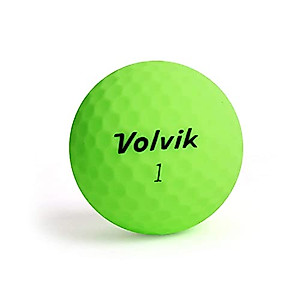Volvik T2 Ionomer Polymer Low Side Spin Matte Finished Long Distance Balls 2-Pieces, 1 Dozen (Multicolor)