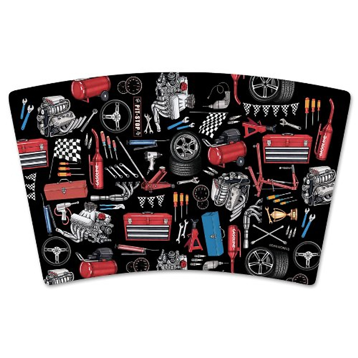 Mugzie Auto Mechanic Tools Travel Mug with Insulated Wetsuit Cover, 16 oz, Black