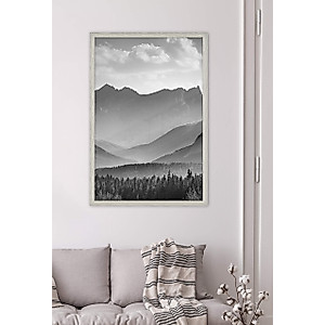 MCS Studio Gallery 24x36 Poster Frame Gray Woodgrain, Vertical & Horizontal Wall Hanging Large Picture Frame for Photos, Posters & Art Prints (1-Pack)