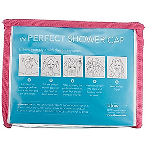 blowpro Waterproof Shower Cap – Anti Humidity, Mold Resistant & Breathable – Terry Cotton Lined Bath Hat Turban – Elastic Band, Adjustable – One Size - Color And Pattern May Vary