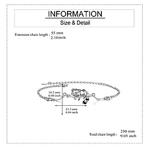 ONEFINITY Red Panda Gifts Sterling Silver Red Panda Bracelet Red Panda Jewelry for Women Gifts
