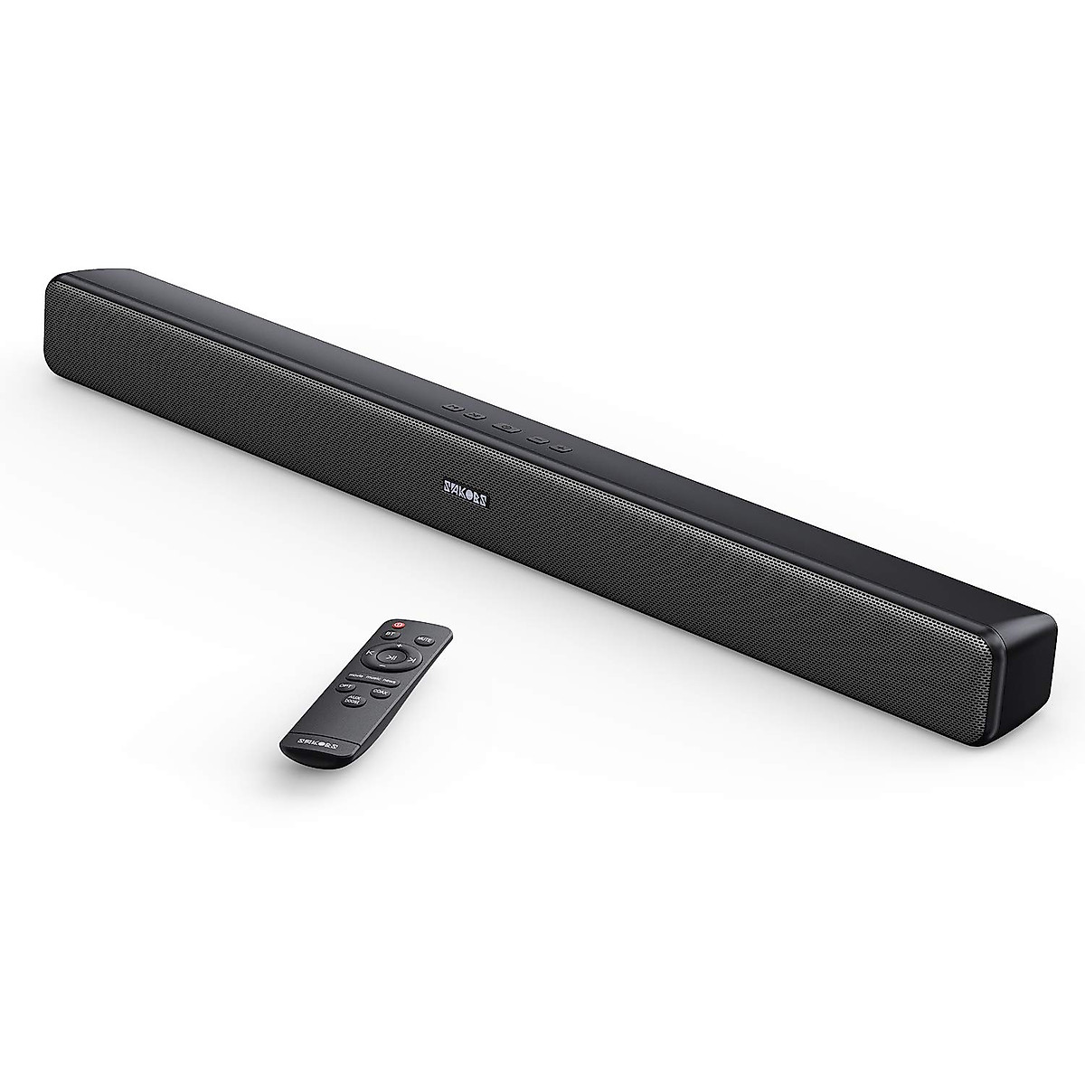 Sound Bar for TV, SAKOBS 29 Inch Sound Bar, 40W 80 dB Stereo Surround Sound System, Wired & Wireless Audio TV Speakers, 3 Equalizer Modes, Bluetooth/Optical/Aux and Remote Control