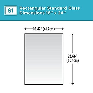 Delta Wall Mount 21 in. x 28 in. Small (S1) Rectangular Framed Float Mounting Bathroom Mirror in Matte White with Standard Glass
