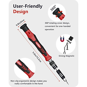 Precision Screwdriver Set, Computer Repair Tool Kit, 146 PCS Laptop Screwdriver Kit with 123 Bits, Magnetic Mat, Magnetizer, for iPhone, MacBook, PC, Tablet, PS5, Xbox, Switch, Game Console
