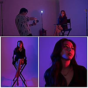 Portable RGB LED Photography Light Panel, APP Remote 5W Full Color Streaming Light for Streamers Video Photography YouTube Tiktok Vlog