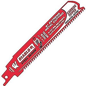 Freud DS0608CF3 Diablo Reciprocating Blade 6" x 8T Carbide Tip Metal Cut 3 Per Package