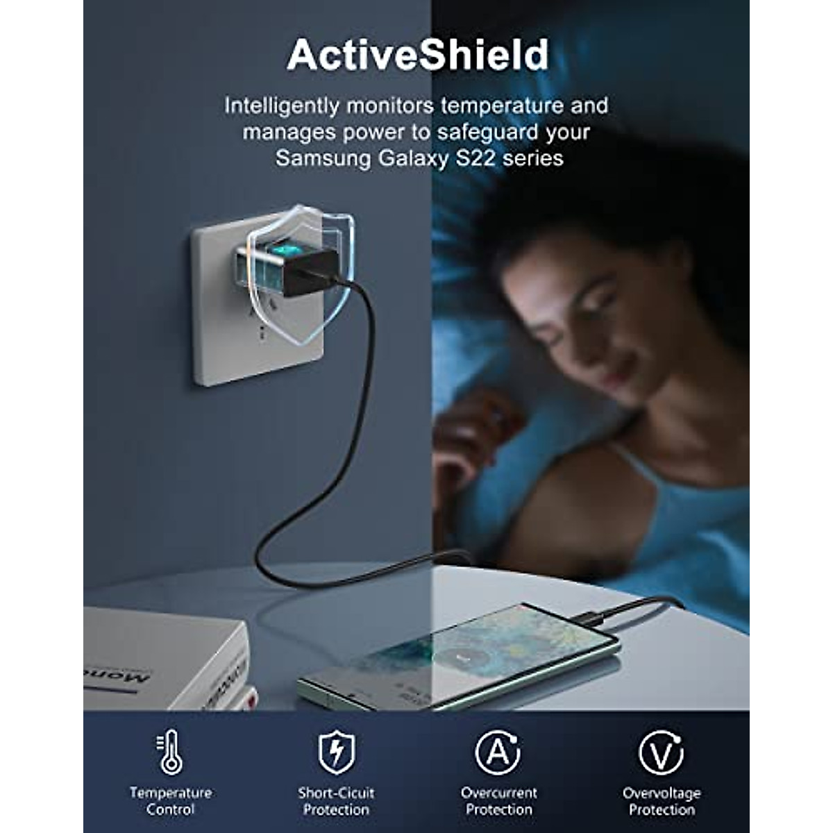 USB C Wall Charger,45W Super Fast Charger and 5FT Type C Charger Cable Fast Charging for Samsung Galaxy S22/S22 Ultra/S22+/S21/S21Ultra/S21+/S20/S20Ultra/Note20/Note 20Ultra/Note10+/iPad Pro12.9/11