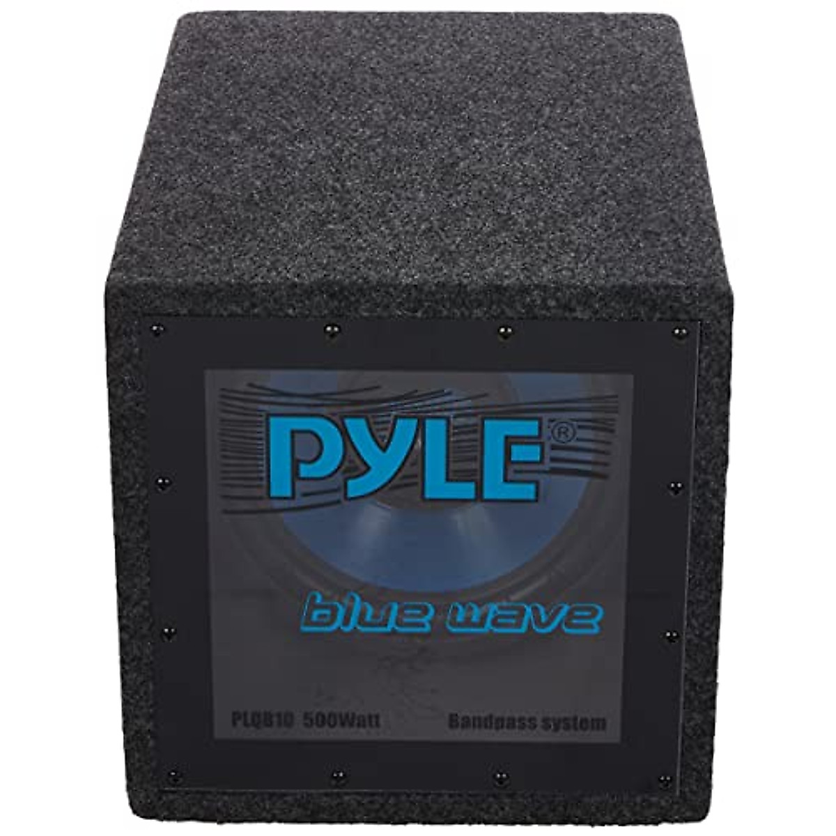 Pyle Bandpass Enclosure Car Subwoofer Speaker - 500 Watt High Power Car Audio Sound Component Speaker System w/ 10-inch Subwoofer, 2" Aluminum Voice Coil, 4 Ohm, Ported Enclosure System - Pyle PLQB10