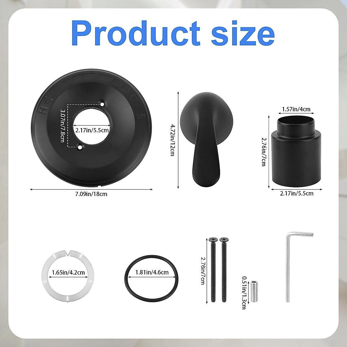 Replacement for Delta Classic 13 Series Single-Function Trim Kit, Black Matte Single Function Shower Valve Trim Kit T13020-BL(Cartridge and Valve Not Included)