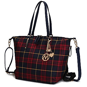 MKF Collection by Mia K. MKF-X529NV-NV Layla Tote + Backpack Multicoloured