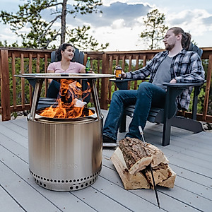 Solo Stove Bonfire Heat Deflector, with 3 Detachable Legs, Accessory for Bonfire Fire Pit, Captures and redirects Warmth, 304 Stainless Steel, (HxDia) 10 x 25 in, 7 lbs