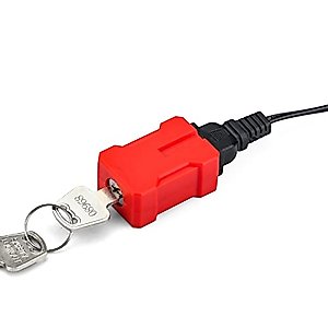 Zing Green Products 7397 Electrical Plug Lockout Device for Electrical Cord, Fits 2- and 3-Pronged Plugs, Keyed Different, Includes 2 Keys, Red