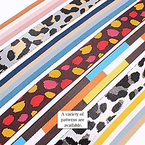 TANOSII Wide Purse Strap Adjustable Handbag Strap Replacement Shoulder Crossbody Strap Gray Leopard