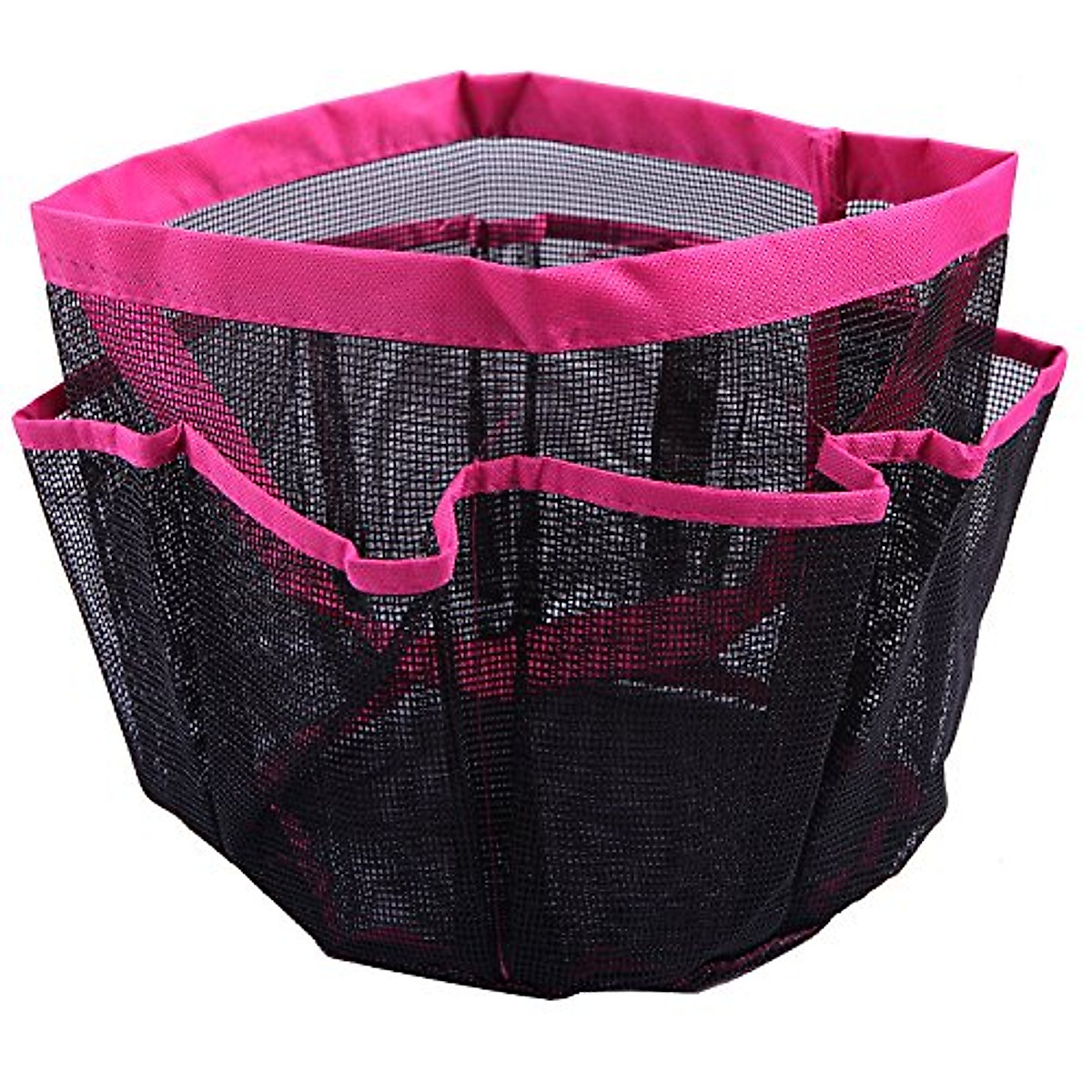 HDE Shower Caddy Mesh Bag College Dorm Bathroom Carry Tote Hanging Organizer (Pink)