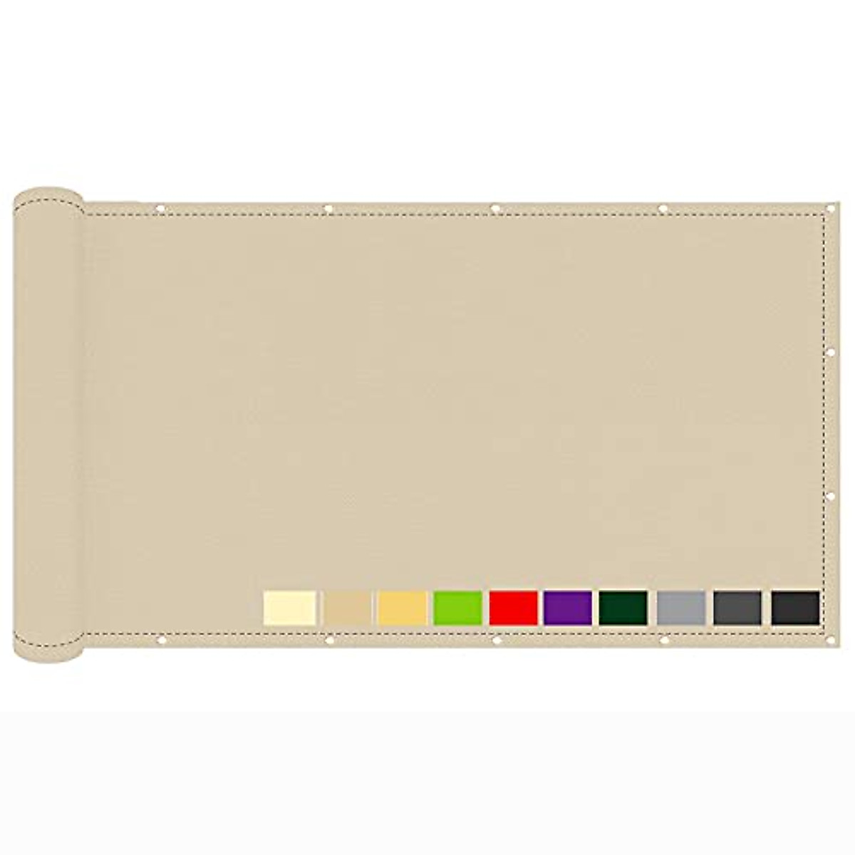 QIAOH Balcony Privacy Screen Cover 2.5x13.2ft, Backyard Privacy Screens, Balcony Covers for Privacy Weather-Resistant Wind Screen UV Protection, Privacy Shield Fence Cover