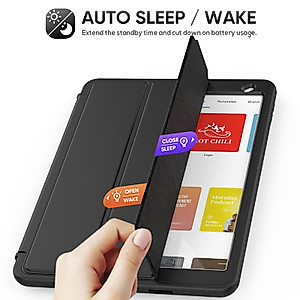 SEYMAC Case for iPad 9th/8th/7th Generation Case, iPad 10.2 Case, Sturdy Heavy Duty Shockproof Protection Folio Stand Case with Smart Cover Auto Sleep/Wake for iPad 10.2 Inch, Black