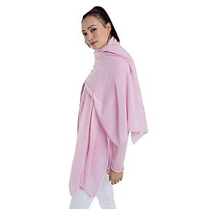 Alashan Cashmere 100% Cashmere Light Weight Travel Wrap (Beach Pink)