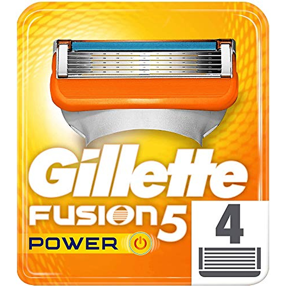 Gillette Fusion5 Power Razor Blades for Men with Precision Trimmer, Pack of 4 Refill Blades