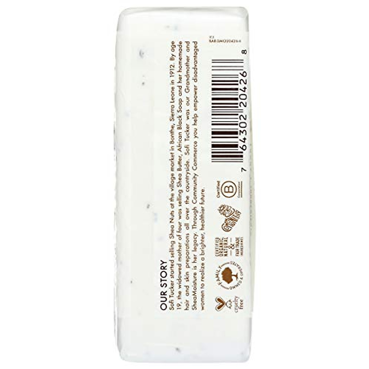 SHEA MOISTURE 100% Virgin Oil Butter Soap, Coconut, 8 Oz (U-BB-2690)