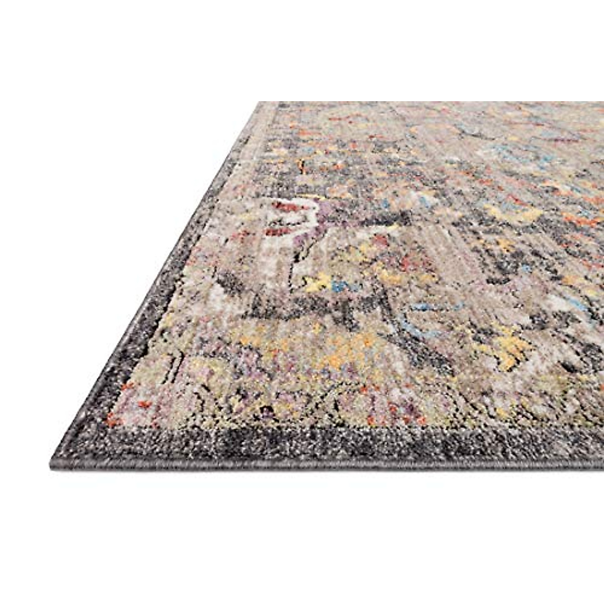 Loloi Medusa Collection Area Rug, 6' x 8'8", Charcoal/Fiesta