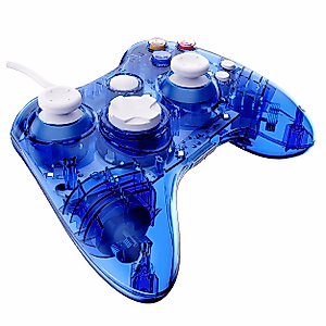 Wired 360 Controller Dual Vibrator Wired Gamepad Gaming Joypad, Blue - PAWHITS