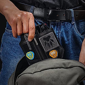 VIPERADE PL8 Multitool Sheath, EDC Leather Organizer Sheath with DIY Patch Area, Leather Sheath for Multitool, Knife, EDC Tools, EDC Pocket Organizer for Men