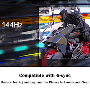 HONGYIFEI2021 Monitor 144Hz 2K Portable Monitor 15.6'' HDR FHD IPS 100% SRGB Gaming with USB-C HDMI External Computer Display for PS4 PS5 Xbox Switch PC Phone, 2560x1440 Gaming Monitor