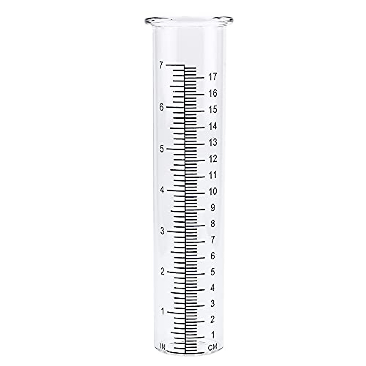 QMET 7" Capacity Rain Gauge Glass Replacement Tube for Yard Garden Outdoor Home