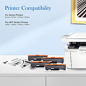 Valuetoner Compatible Toner Cartridge Replacement for HP Laserjet 48A Black Toner Cartridge 48A CF248A Used for Laserjet Pro M15w M16a M15a M16w MFP M31w M30w M29w Laser Printer (Black, 4 Pack)