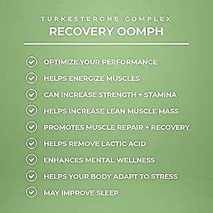 Oomph Body Turkesterone Supplement for Men | Muscle Recovery Supplements | Ajuga Turkestanica Extract | Supplements for Muscle Gains and Exercise Recovery