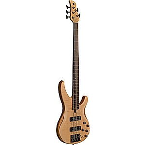 Yamaha TRBX605 5-String Flamed Maple Bass Guitar, Natural Satin