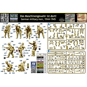 Master Box 35218 1/35 German Military Men 1944-1945 Das Maschinengewehr ist dort
