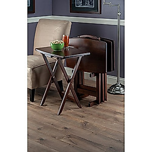 Winsome Oversize Snack Table Set, Walnut