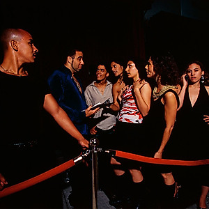 4.5 Foot Red Velvet Rope - 1.5" Rope Barrier with Metal Clips for Ball Top Stanchions by Pudgy Pedro's Party Supplies (Gold)