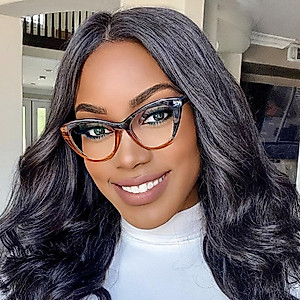 Zeelool Trendy Cat Eye Glasses Frame for Women with Non-prescription Clear Lens Maxine WA454518-04 Orange