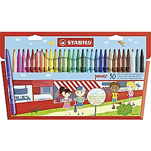 Stabilo Power Wallet Coloring Pens , Set of 30 , Multicolored