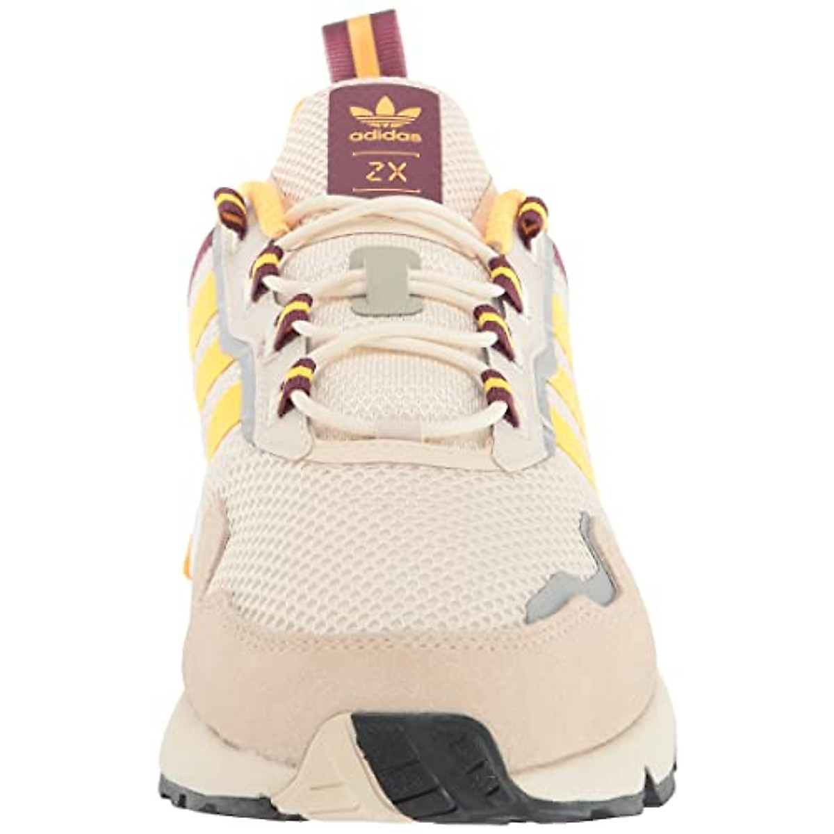 adidas Originals Women's ZX 1K Boost, Wonder White/Solar Gold/Victory Crimson, 9