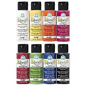 FolkArt Brush on Fabric Paint Beginner Set (2-Ounce),