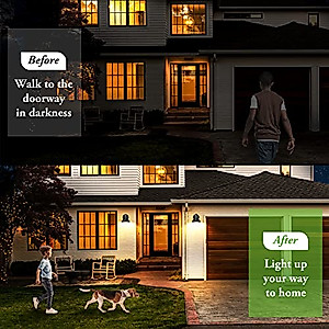 Brightever Outdoor Wall Lantern, 2-Pack Exterior Wall Light Fixtures, Waterproof Anti-Rust Black Wall Mount Lighting, Small E26 Socket Outside Lights for House, Front Porch, Playhouse, Garage