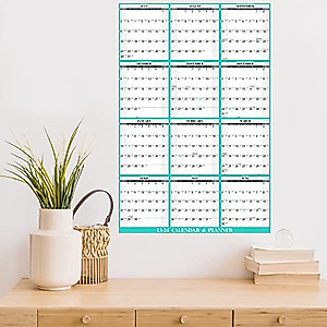 Erasable Calendar 2023-2024 - 12 Monthly Wall Calendar 2023-2024 from July 2023 to June 2024, Dry Erase Calendar with Julian Date, 34.6 x 23 Inches, Calendar Waterproof Material is Easy to Erase, folded and packaged by envelope paper, which makes the cale