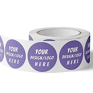150 Custom Circle/Square BOPP Roll Labels- Personalized Stickers for Business Logo, Party, Wedding Favor, Baby Shower-Any Design Text + Image, Matte/Gloss Finish (2 Inch Circle)