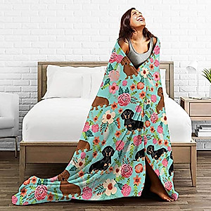 Dachshund Throw Blanket Dachshund Gifts for Girls Dogs Blanket for Kids Adults Super Soft Warm Plush Fleece Flannel Blanket for Sofa Couch Bed 40"x50"