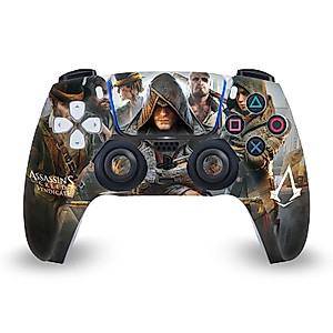 Head Case Designs Officially Licensed Assassin's Creed Key Art Syndicate Graphics Vinyl Faceplate Sticker Gaming Skin Decal Cover Compatible With Sony PlayStation 5 PS5 DualSense Controller