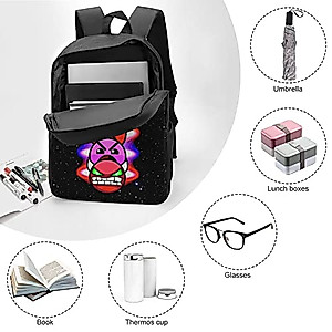 ONBJKPLG Geometry Dash Anime Backpack 17 Inch Cute Funny Bookbag Casual Laptop Daypack for Travel Picnic Camping