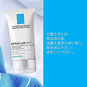 La Roche-Posay Effaclar Mat Oil-Free Mattifying Moisturizer for Face, Facial Moisturizer For Oily Skin, to Reduce Oil and Minimize Pores, Moisturizing Shine Control for Sensitive Skin