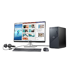 Dell Inspiron 3910 Desktop Computer Tower - 12th Gen Intel Core i5-12400, 16GB DDR4 RAM, 256GB SSD + 1TB HDD, Intel UHD Graphics 730, WiFi 6, HDMI, Bluetooth, USB-C, Windows 11 Home - Blue