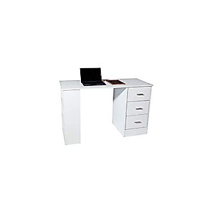 OneSpace Monroe 3 Shelve Computer Desk, White